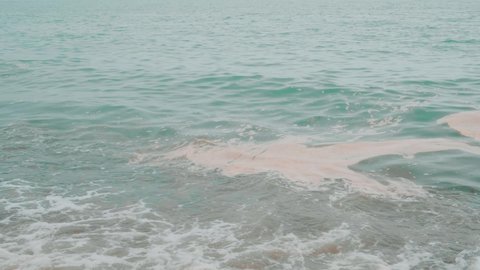 Dirty Water Near Shore Ocean Pollution Stock Footage Video (100% ...