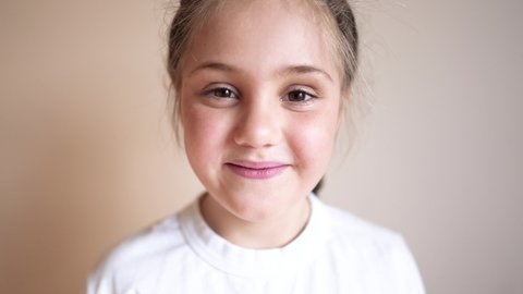 Little Girl Smiling Portrait Child Girl Stock Footage Video (100% Royalty-free) 1091249961 ...