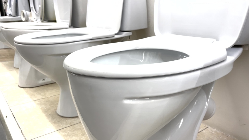 32 Sanitary ware bathroom on white background Stock Video Footage - 4K ...