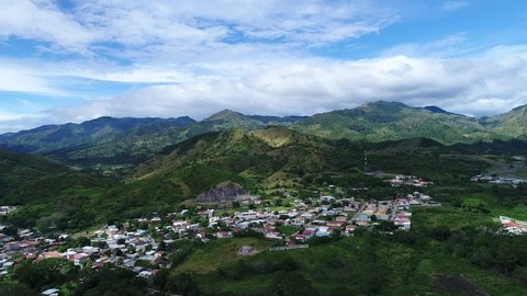 Aerial Shot Small City Olancho Honduras Stock Footage Video (100% ...