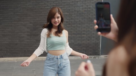 Gen Z Vlogger Influencer Asia Teen Stock Footage Video (100% Royalty ...