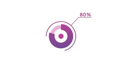 80 Percent Infographic Diagram Eighty Percentage Stock Footage Video ...