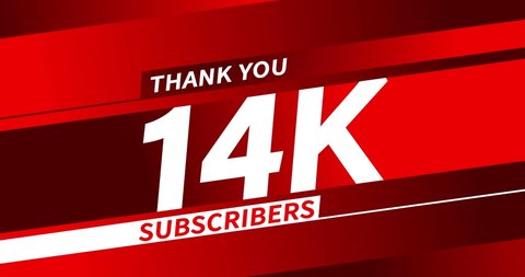 Thank You 14k Subscribers Modern Animation Stock Footage Video (100% ...