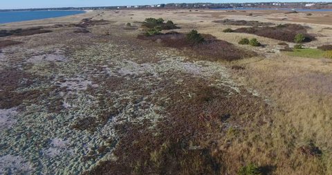 Hardings Beach Dunes Trail Aerial Chatham Stock Footage Video (100% ...