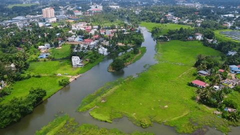Aluva River Kerala India Drone Video Stock Footage Video (100% Royalty ...