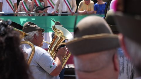 Belluno Italy 06192022 Parata Degli Alpini Stock Footage Video (100% ...