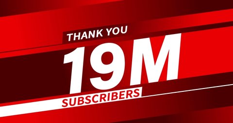 Thank You 19 Million Subscribers Modern Stock Footage Video (100% ...
