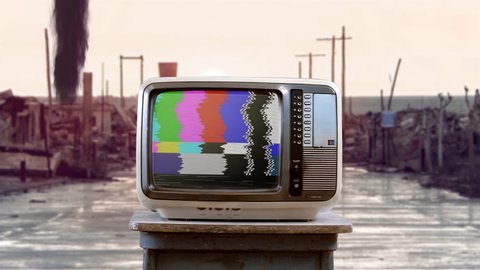 Old Television Set Exploding Green Screen Stock Footage Video (100% ...