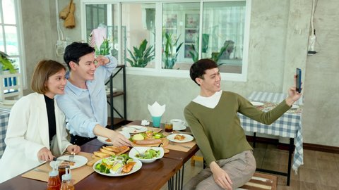 4k Close Friends Lgbtq Everyone Eating Stock Footage Video (100% ...