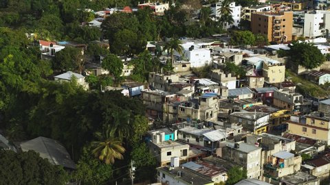 Slums Dominican Republic Birds Eye View Stock Footage Video (100% ...