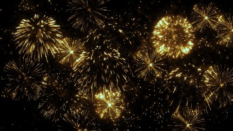 4k Loop Seamless Real Fireworks Background Stock Footage Video (100% ...