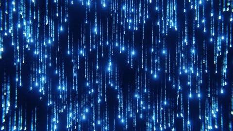 Blue Binary Code Falling Down Background Stock Footage Video (100% ...
