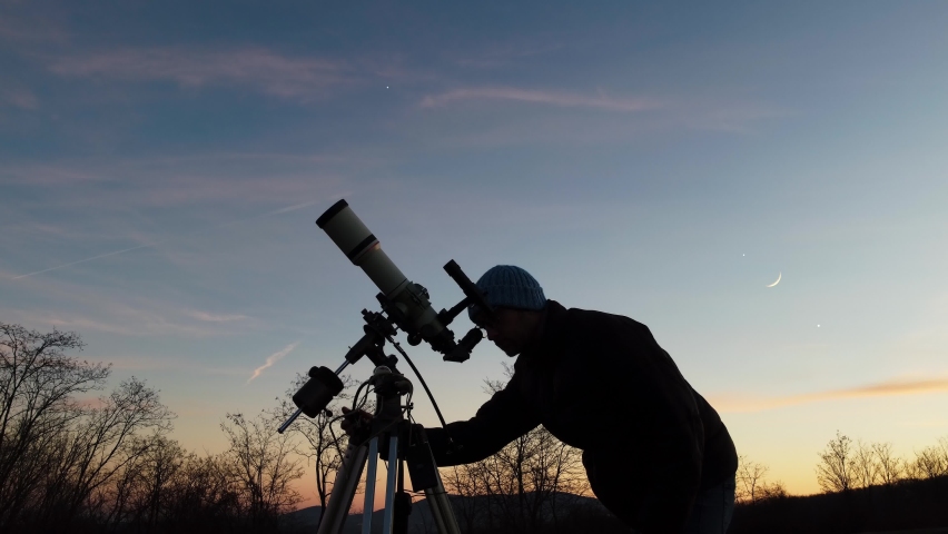 silhouette-of-a-man-under-the-stars-and-galaxy image - Free stock photo ...