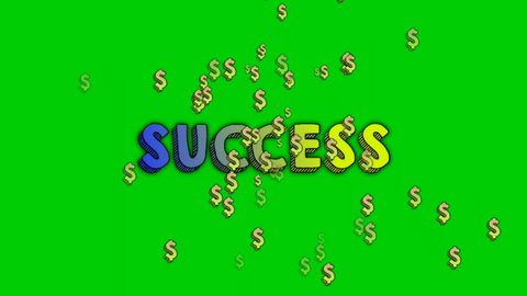 Success Motivation Animation Symbols Success Money Stock Footage Video ...
