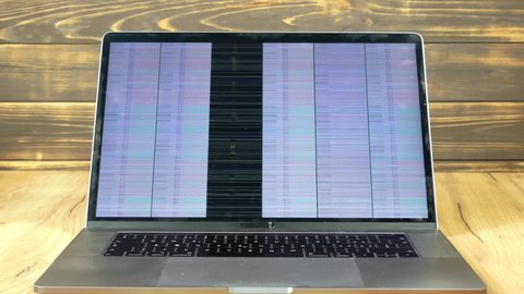 Crushed Broken Laptop Screen Out Order Stock Footage Video (100% ...