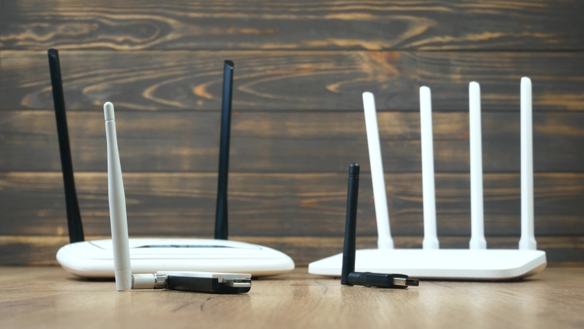 Man Choose Different Types Wifi Routers Stock Footage Video (100% ...