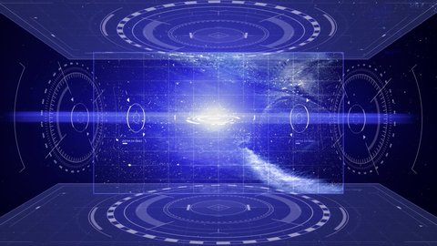 Deep Space Navigation Interface Deepspace Positioning Stock Footage ...