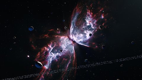 Galaxy Space Flight Exploration Space Rock Stock Footage Video (100% ...