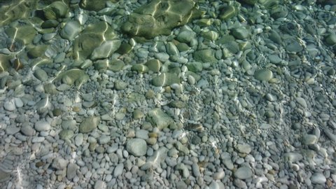 Clear Limpid Waters Stony Beach City Stock Footage Video (100% Royalty ...