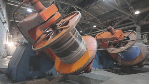 Modern Cable Manufacturing Plant Cable Production Stock Footage Video ...