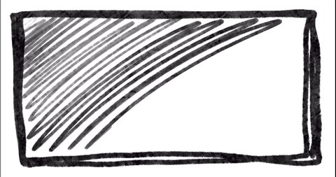 Animated Hand Drawn Brush Stroke Frame Stock Footage Video (100% ...