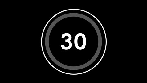 30 Countdown Animation 30 0 Countdown Stock Footage Video (100% Royalty ...