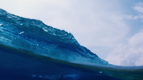 Crystal Clear Ocean Wave Breaks Maldives Stock Footage Video (100% ...