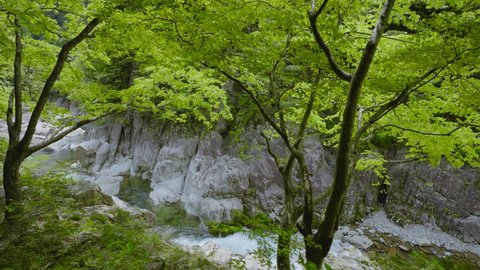 4k Shooting Beautiful Valleys Japan During Stock Footage Video (100% ...