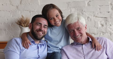 Portrait Happy Boy Kid Millennial Dad Stock Footage Video (100% Royalty ...