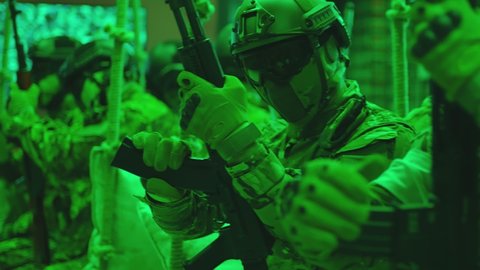 Group Soldiers Special Forces Loading Weapons Stock Footage Video (100% ...