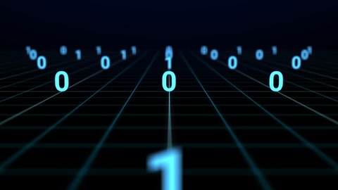 Binary Code Animation Background Digits Moving Stock Footage Video (100 ...