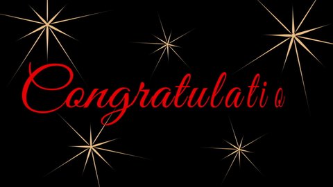 Congratulation Motion Graphics Shining Star Perfect Stock Footage Video ...