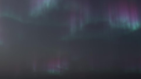 Aurora Borealis Blue Purple Night Sky Stock Footage Video (100% Royalty ...