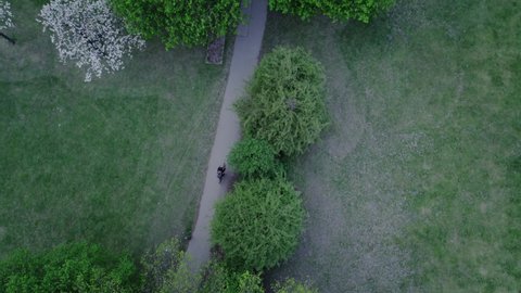 Aerial Birds Eye View Cyclist He Stock Footage Video (100% Royalty-free ...