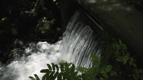 Water Overflowing Yamabuki Spring Kumamoto Prefecture Stock Footage ...