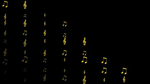Musical Note Particle Figure Animation Motion Stock Footage Video (100% ...