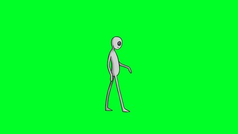 Looping Animation Walking Alien Various Background Stock Footage Video ...