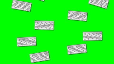 Keyboard Seamless Loop Animation Falling Above Stock Footage Video (100 ...
