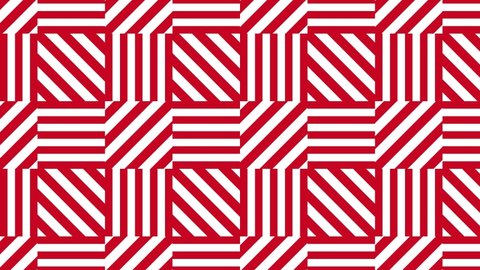 Animated Red Lines Square Tiles Pattern Stock Footage Video (100% ...
