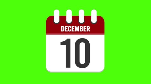 December 10 Calendar Appearing Pages Dropping Stock Footage Video (100% ...