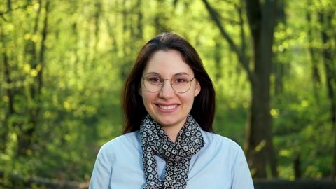 Attractive Young Brunette Ecologist Botanist Woman Stock Footage Video ...