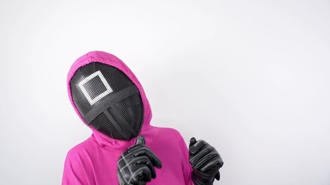 Squid Game Pink Guard Dancing Hands Stock Footage Video (100% Royalty ...