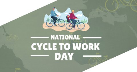 Animation National Cycle Work Day Text Stock Footage Video (100% ...