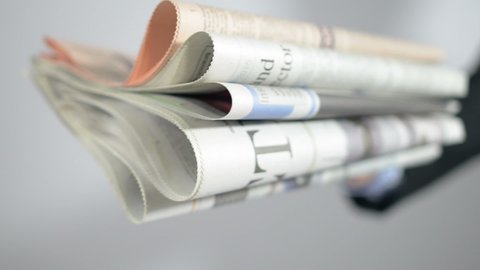 Man Giving Newspaper Read About Updates Stock Footage Video (100% ...