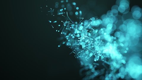 Abstract Science Technology Background Glow Blue Stock Footage Video ...