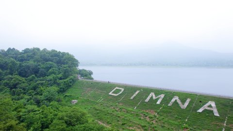 Aerial View Lake During Monsoon Dimna Stock Footage Video (100% Royalty ...