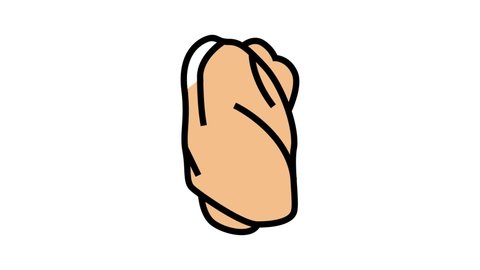 Thigh Boneless Chicken Color Icon Animation Stock Footage Video (100% ...