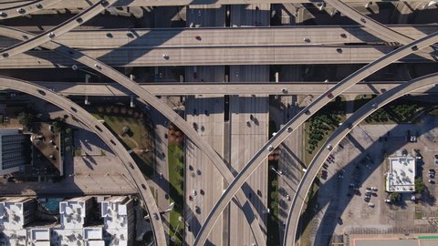 Biggest Highway Interchange Construction Houston Texas Stock Footage ...