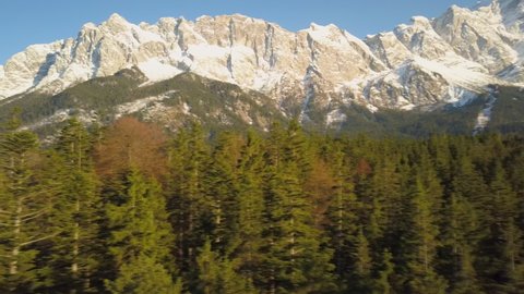 Aerial View Rising Above Alpine Woodland Stock Footage Video (100% ...