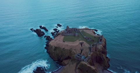 Aerial View Ruins Ancient Donator Castle Stock Footage Video (100% ...